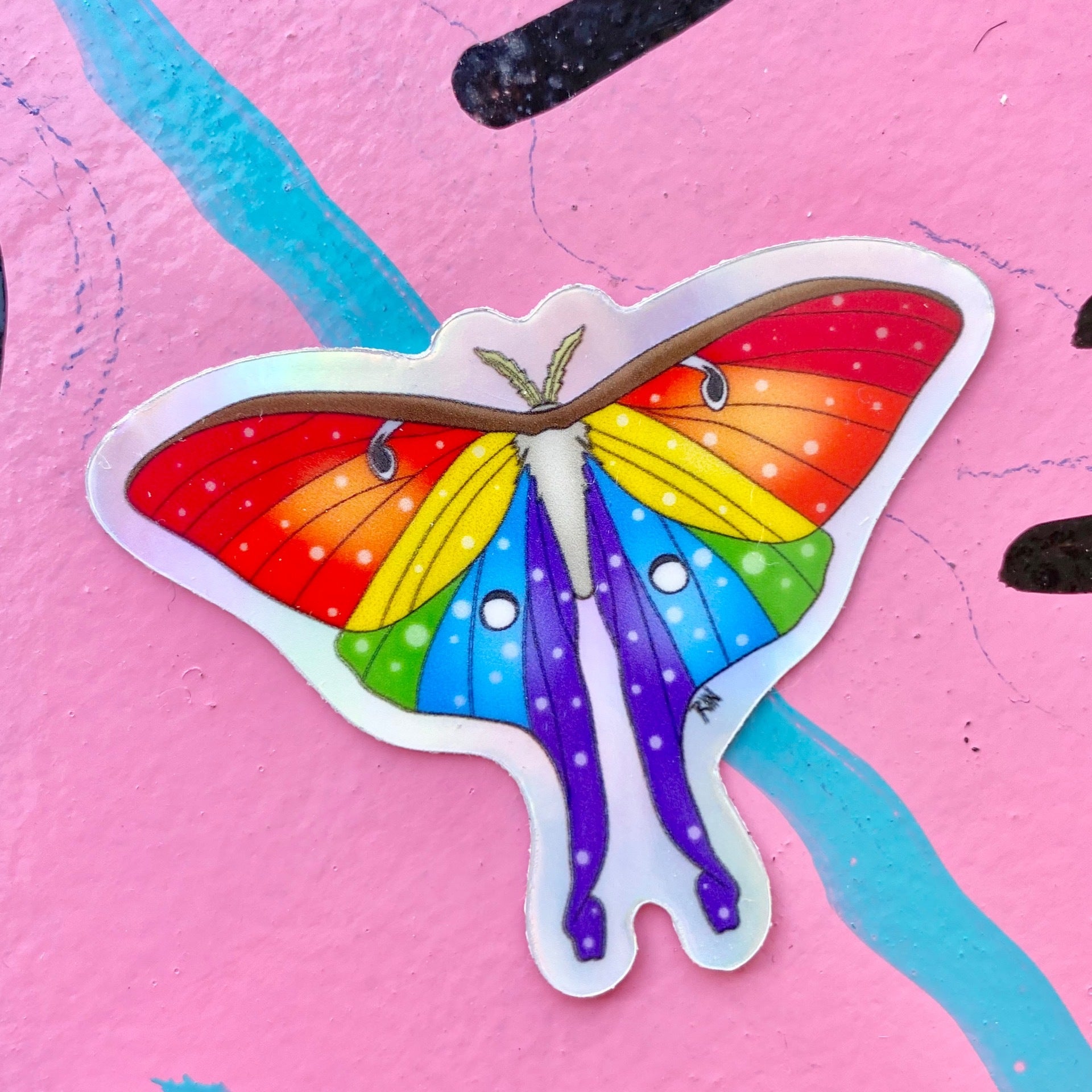 Pride Moth Sticker | Bear Face Studios